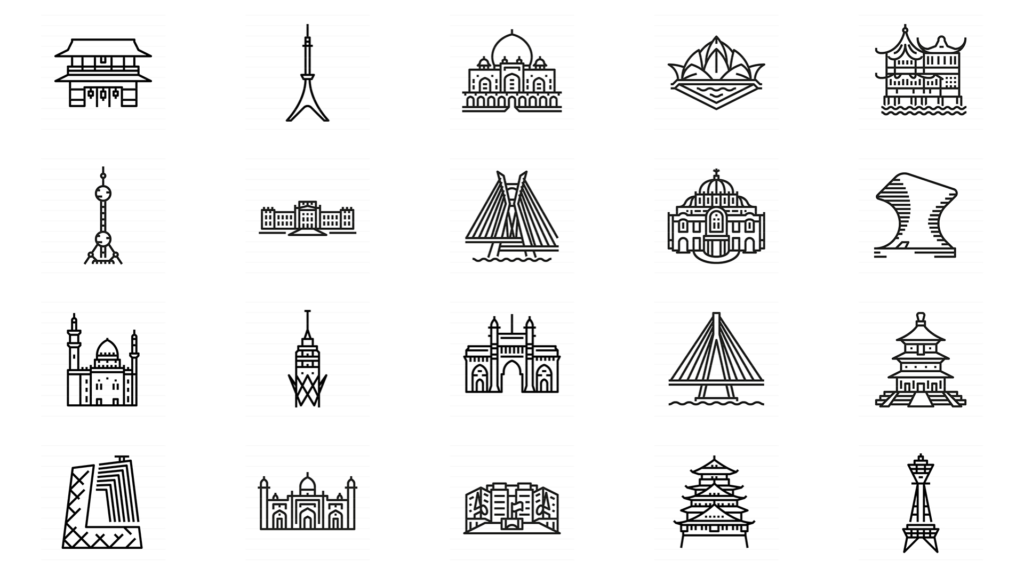 22. 10 Largest Cities – Icon Set | Landicons